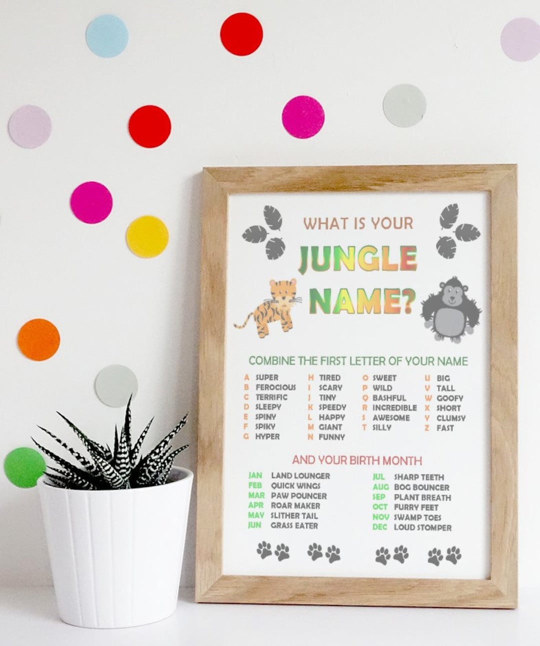 What is Your Jungle Name? / Birthday / Party / Modern / Kid / Toddler ...