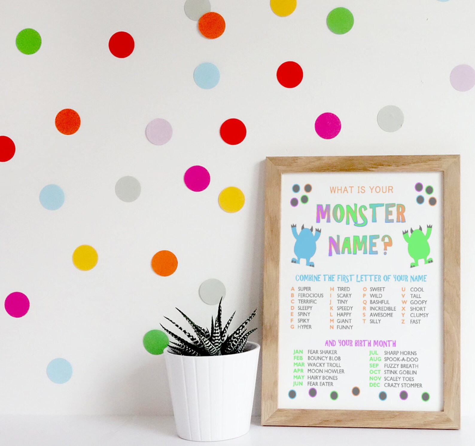 What is Your Monster Name? / Birthday / Party / Modern / Kid / Toddler ...