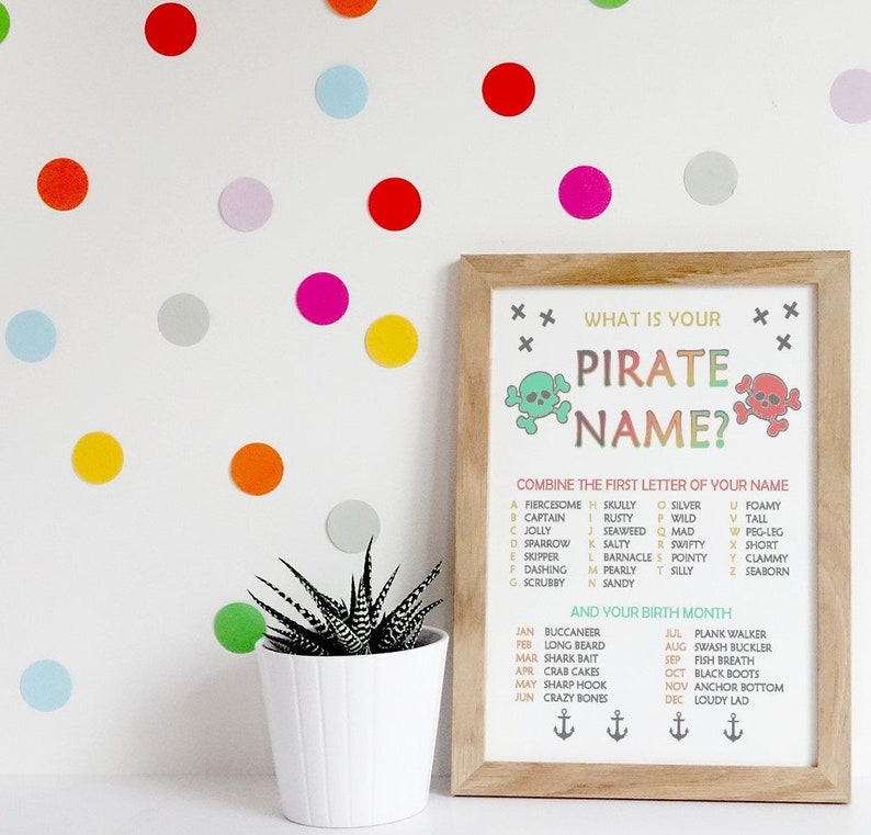 What is Your Pirate Name? / Birthday / Party / Modern / Kid / Toddler ...