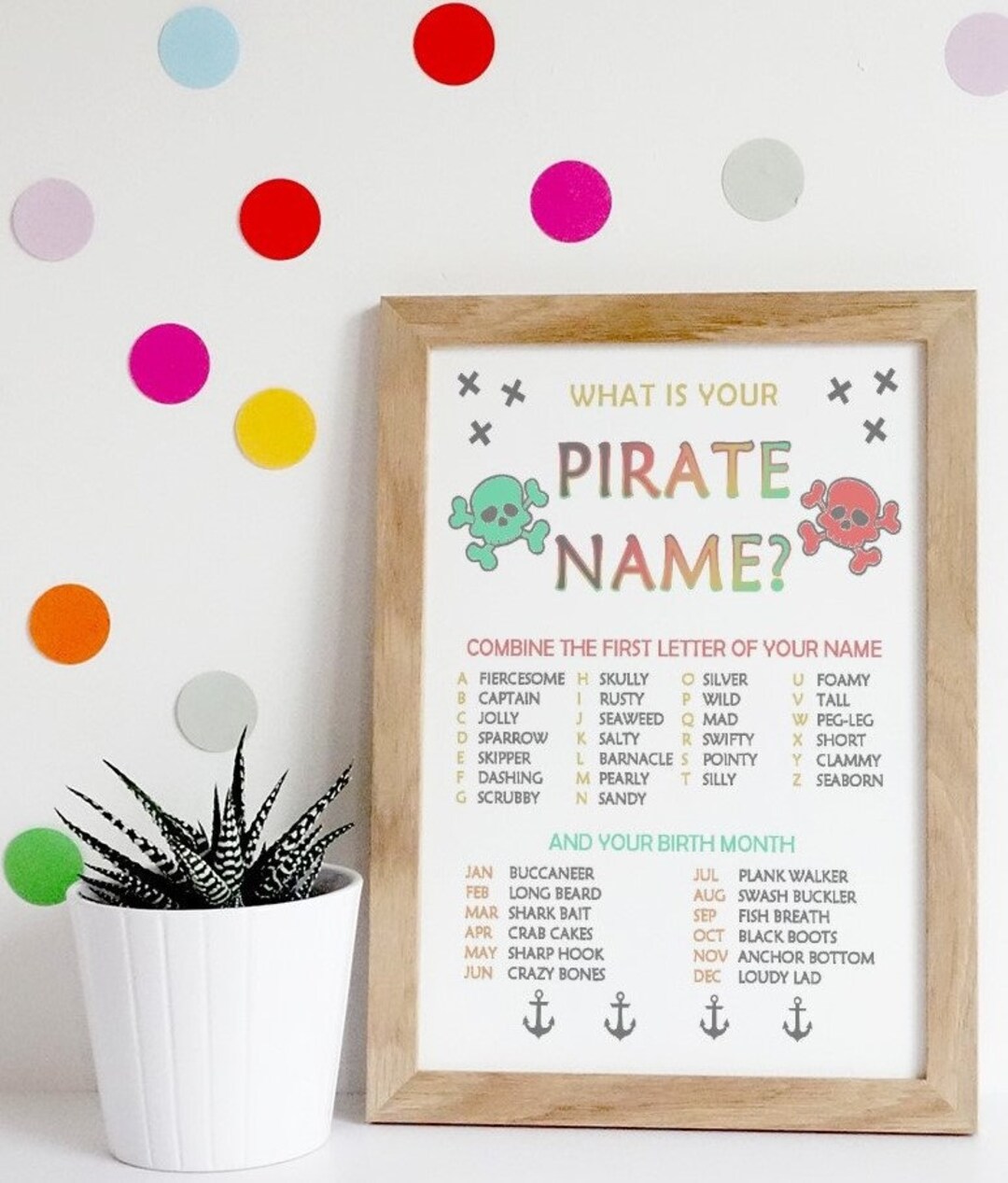 What is Your Pirate Name? / Birthday / Party / Modern / Kid / Toddler ...