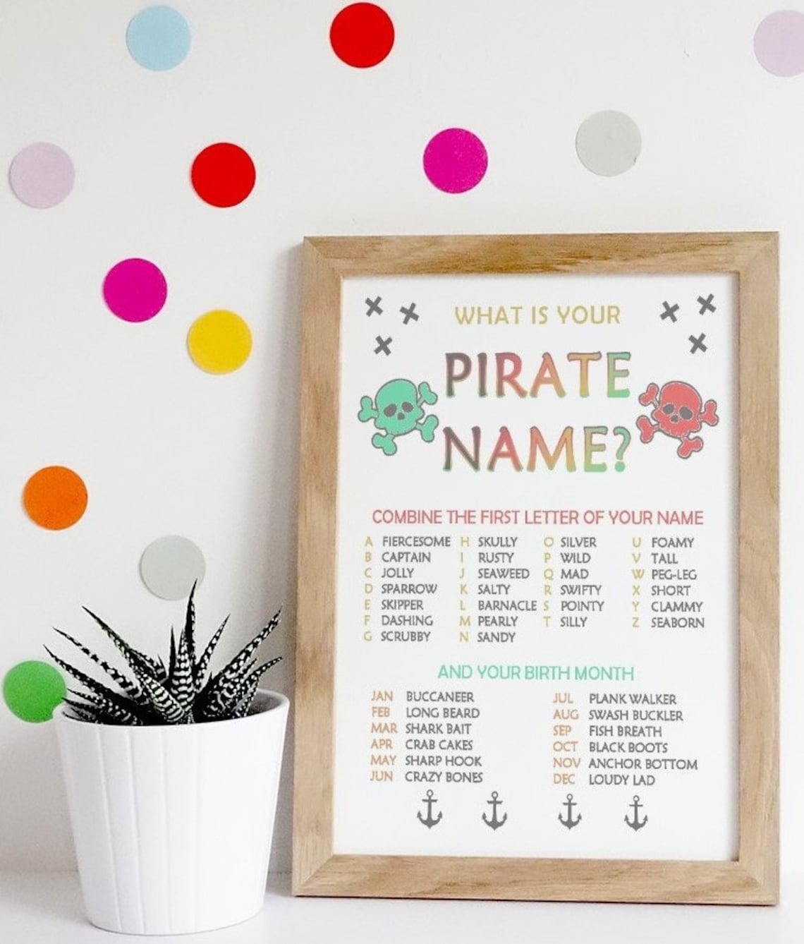 What is Your Pirate Name? / Birthday / Party / Modern / Kid / Toddler ...