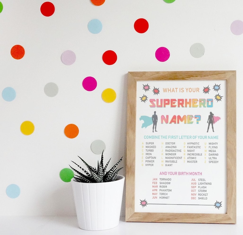 What is Your Superhero Name? / Birthday / Party / Modern / Kid ...