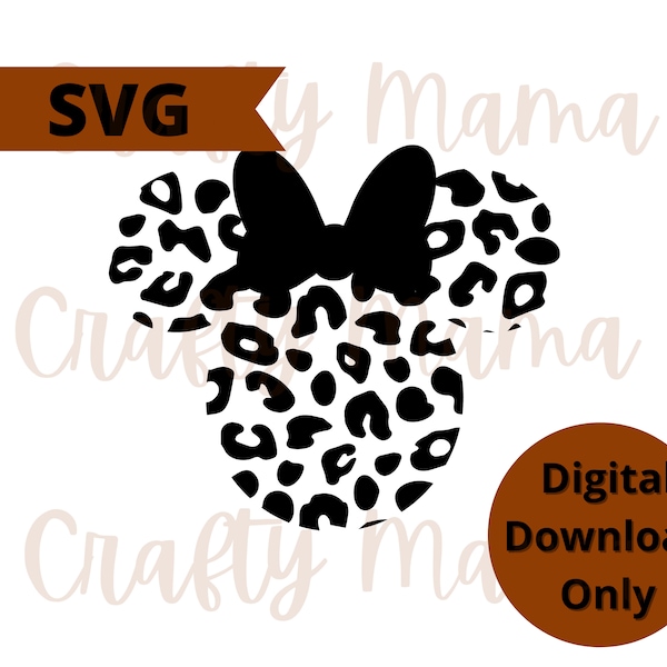 Leopard Minnie Mouse - Etsy