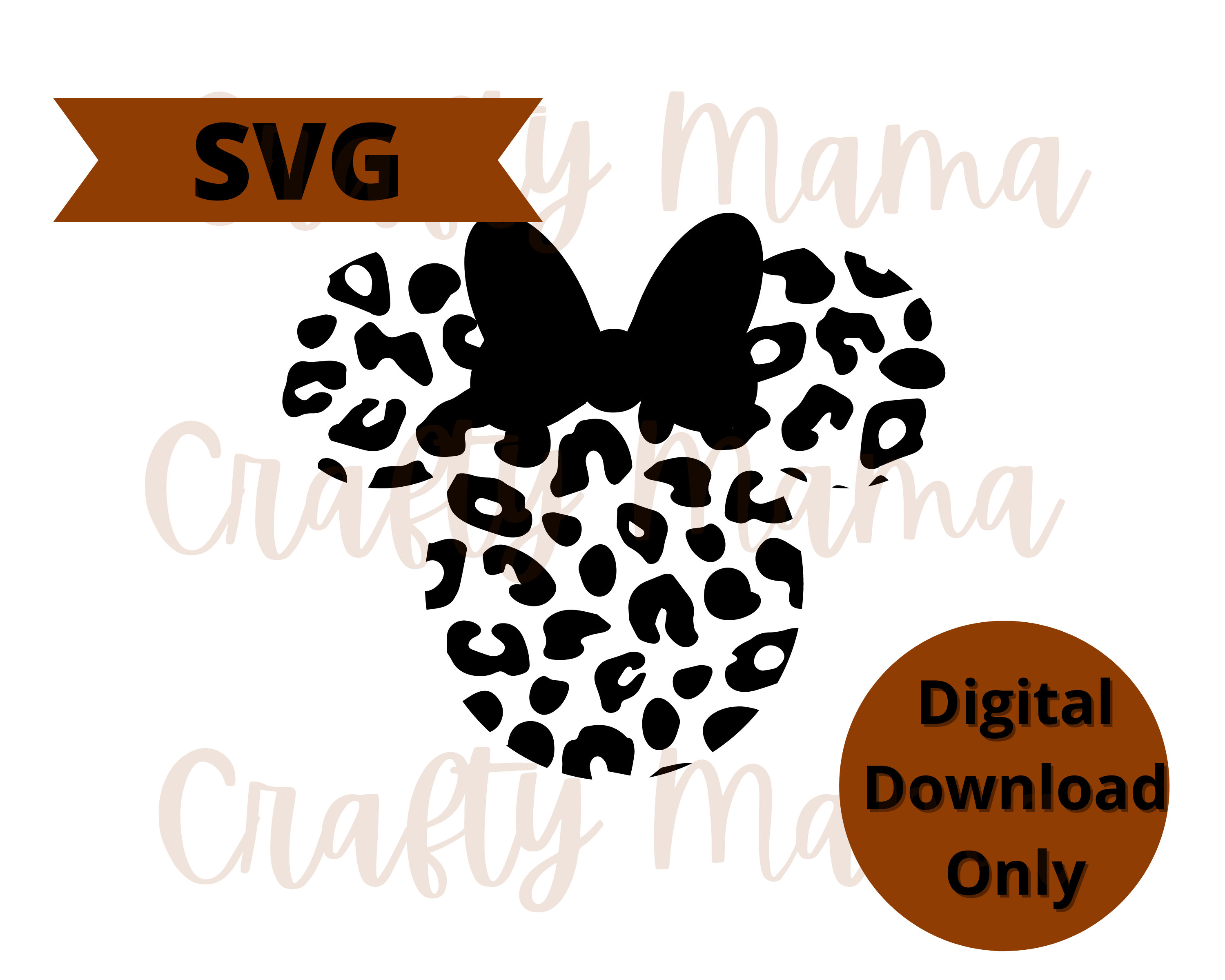 Minnie Leopard SVG, Animal Kingdom SVG, Minnie Head SVG - Etsy
