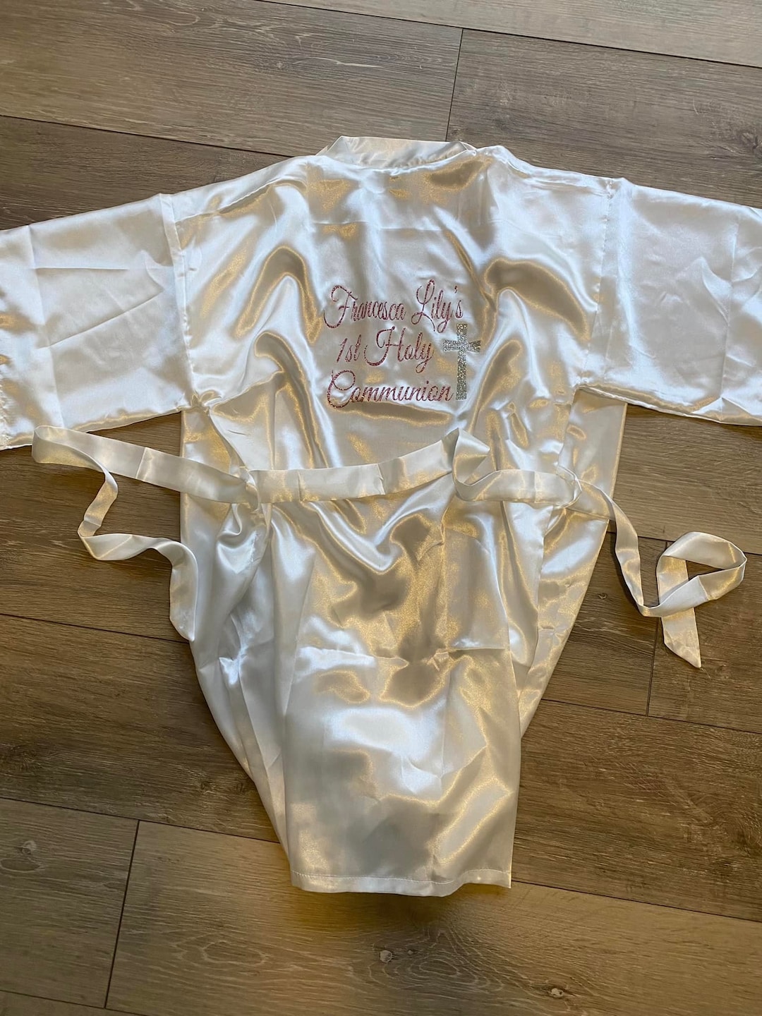Communion Silk Robe, Girls Holy Communion, Communion Dress, 1st Holy ...