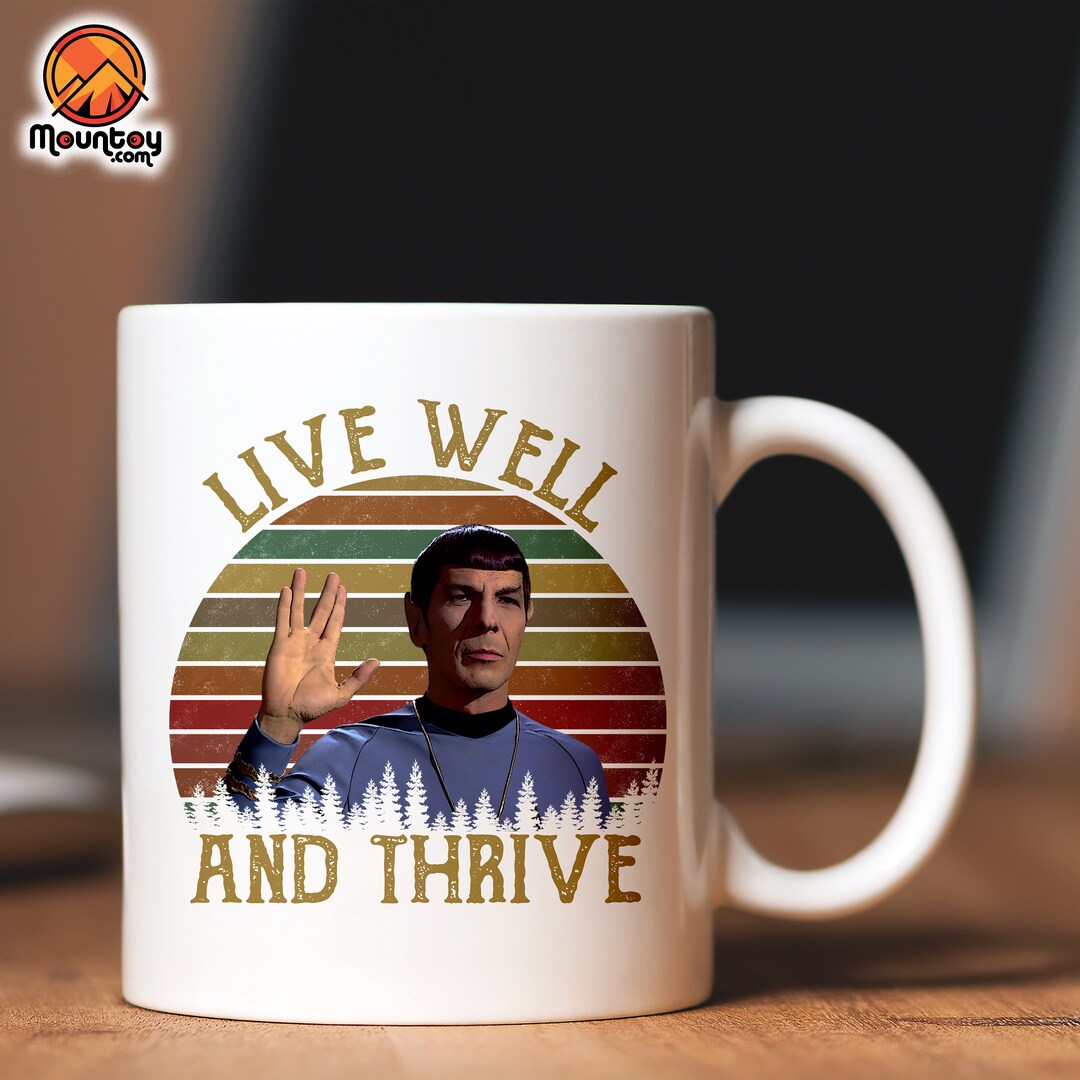 Live Well and Thrive Mug, Sci-fi Inspired Quote, Geek Gift ...