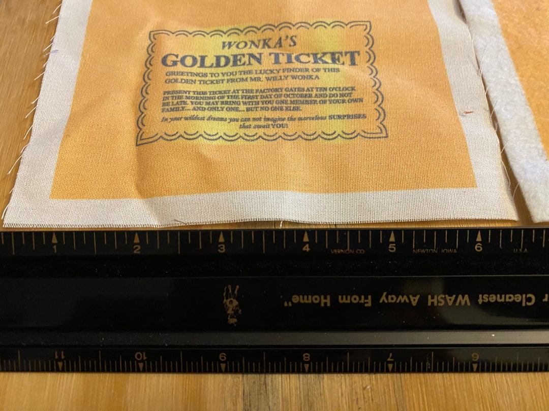 Willy Wonka Golden Ticket Patch Set of 2 - Etsy