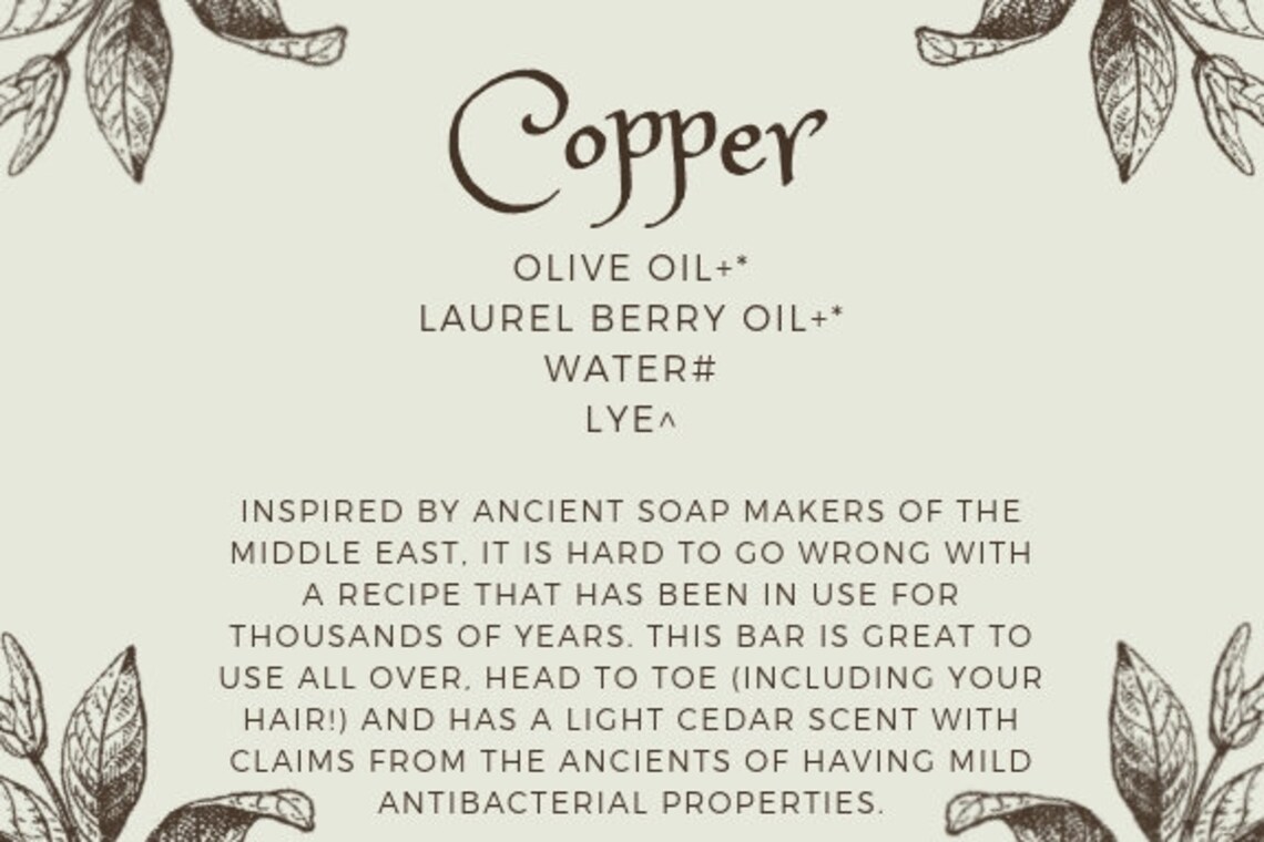 Aleppo Recipe Laurel Soap copper - Etsy