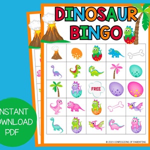 Dinosaur Bingo Bingo for Kids Classroom Bingo Printable Bingo Games ...