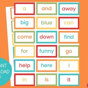 Kindergarten Sight Word Building Activity | Kindergarten Sight Word ...