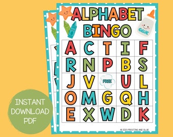 Letter T BINGO GAME Printable - Cute Alphabet Bingo for Preschool and ...