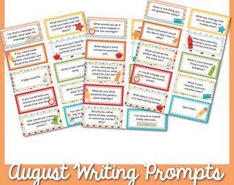 Journaling Through the Year: August Prompts Journal, 31 Writing Prompts ...