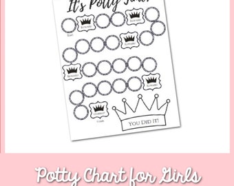 My Potty Chart: Potty Training Chart for Girls Toilet Routine - Etsy