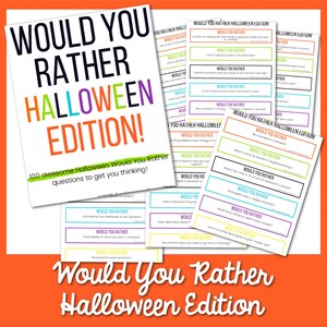100 Halloween Would You Rather Questions| Spooky Would You Rather Game ...