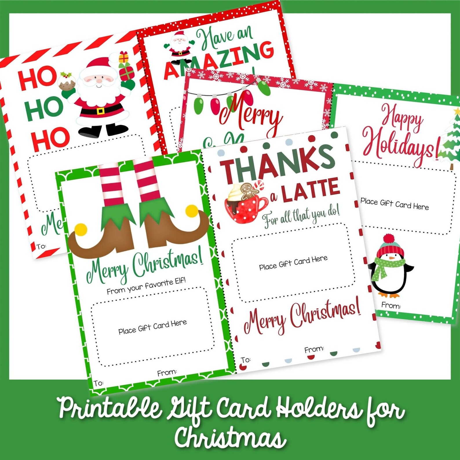 Gift Card Holders for Christmas | Holiday Gift Card Holders | Printable ...