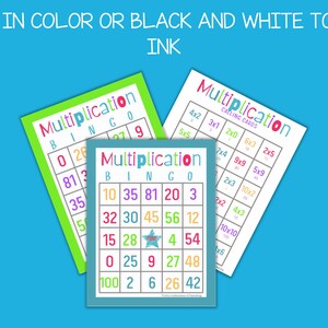 Multiplication Bingo| Bingo for the Classroom| Math Bingo| Bingo for ...