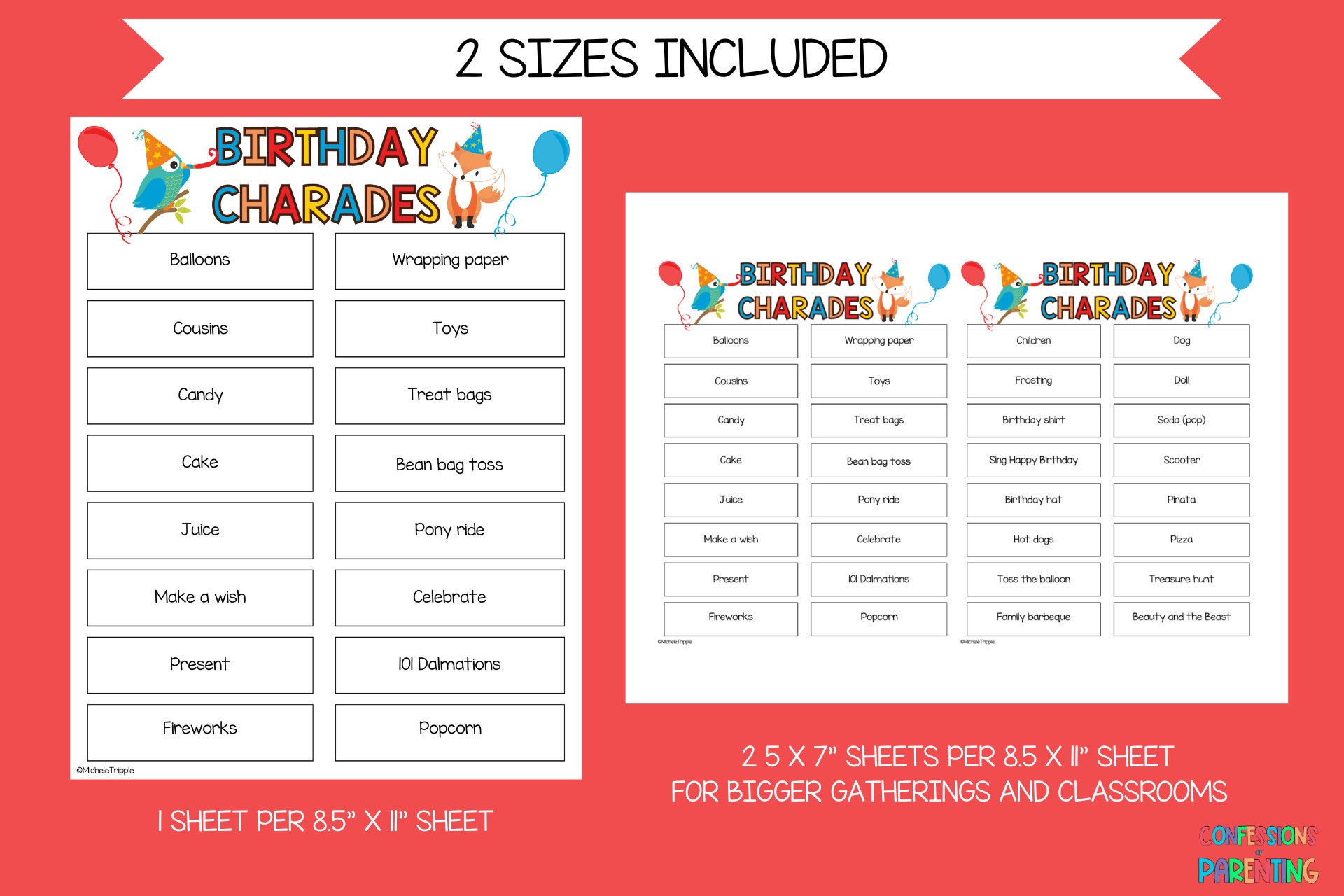 90+ Birthday Charades| Birthday Games for Kids| Birthday Activities ...