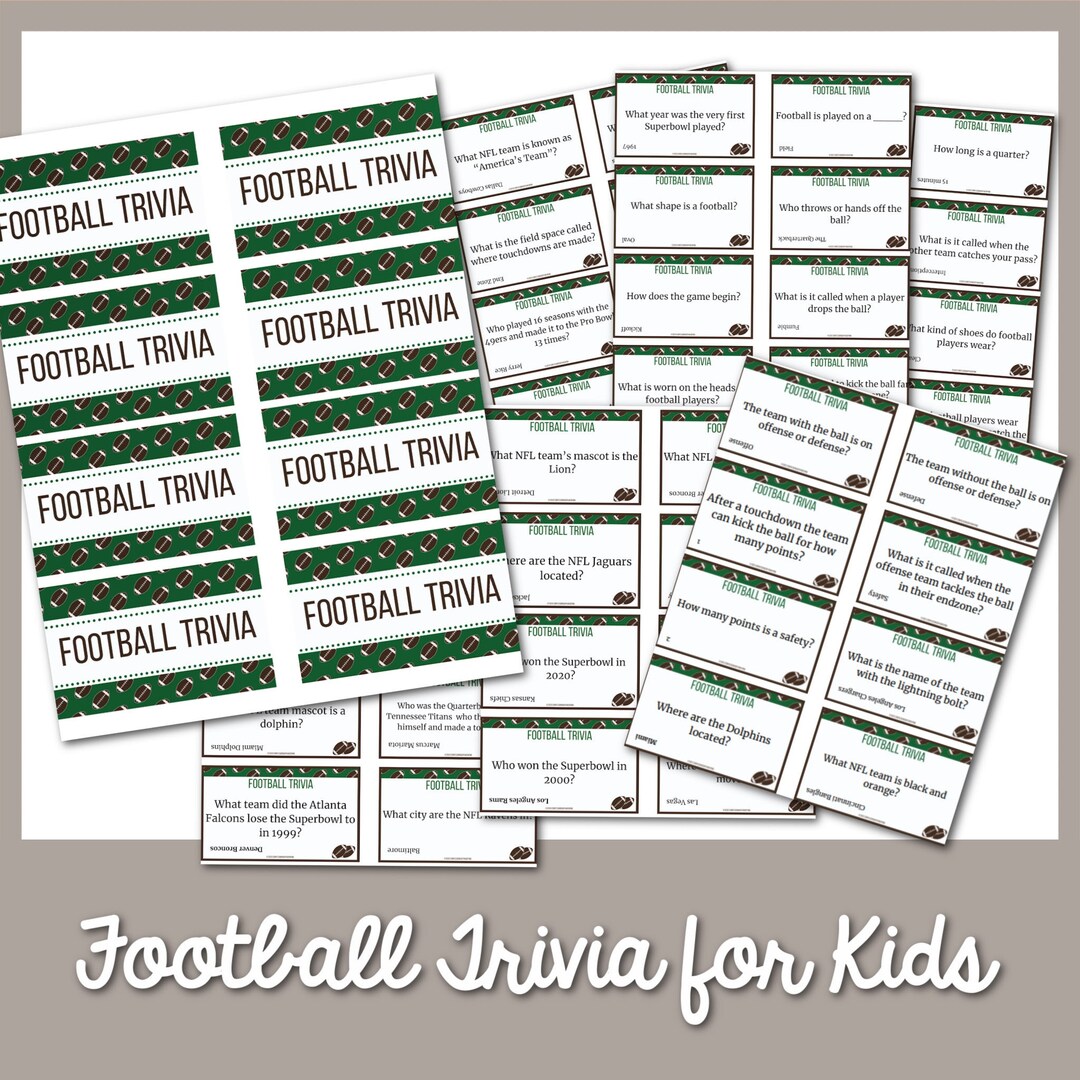 48 Football Trivia Questions | Printable Football Trivia for Fans ...