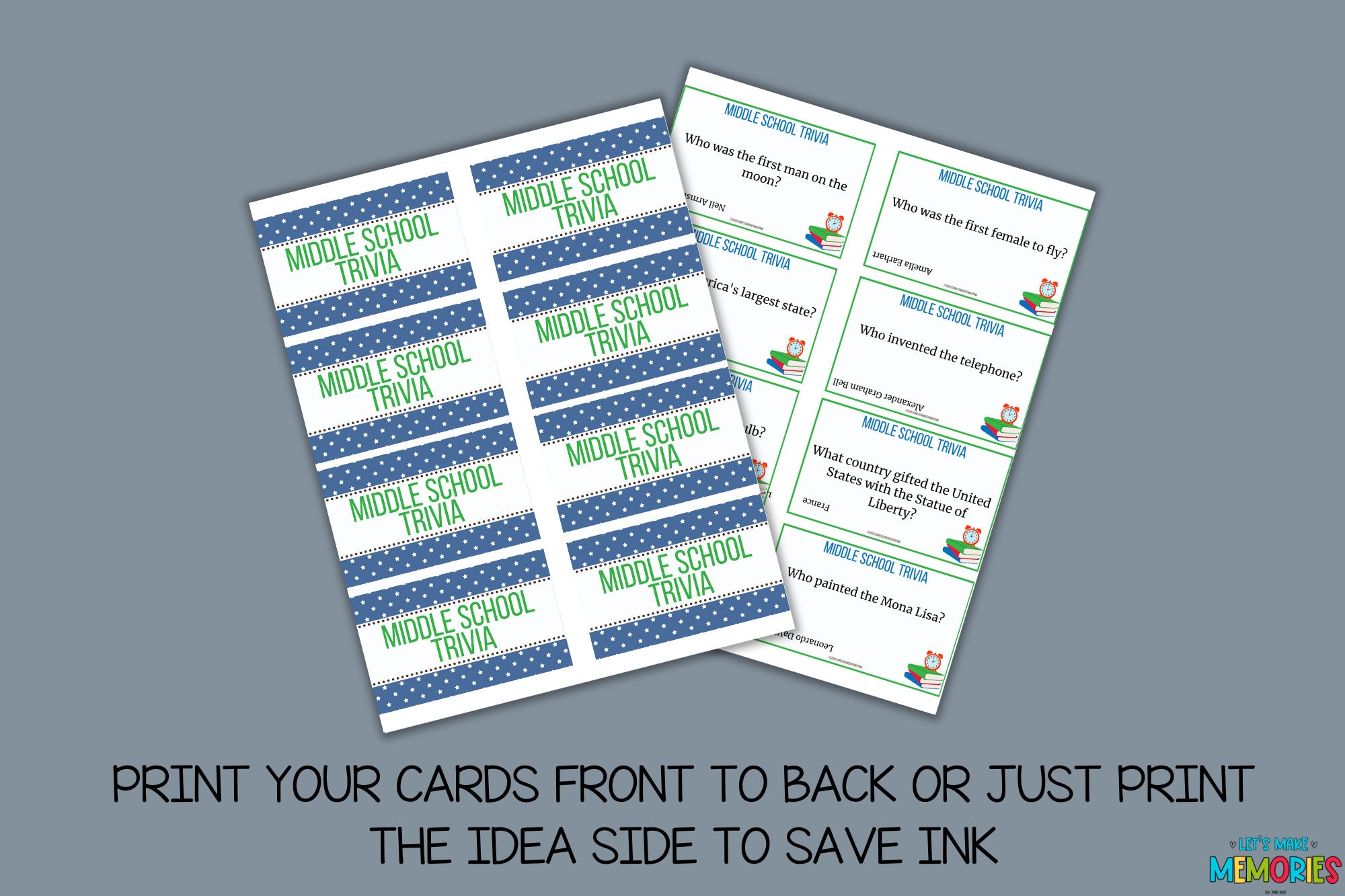 50 Middle School Trivia Questions | Middle School Games| Printable ...