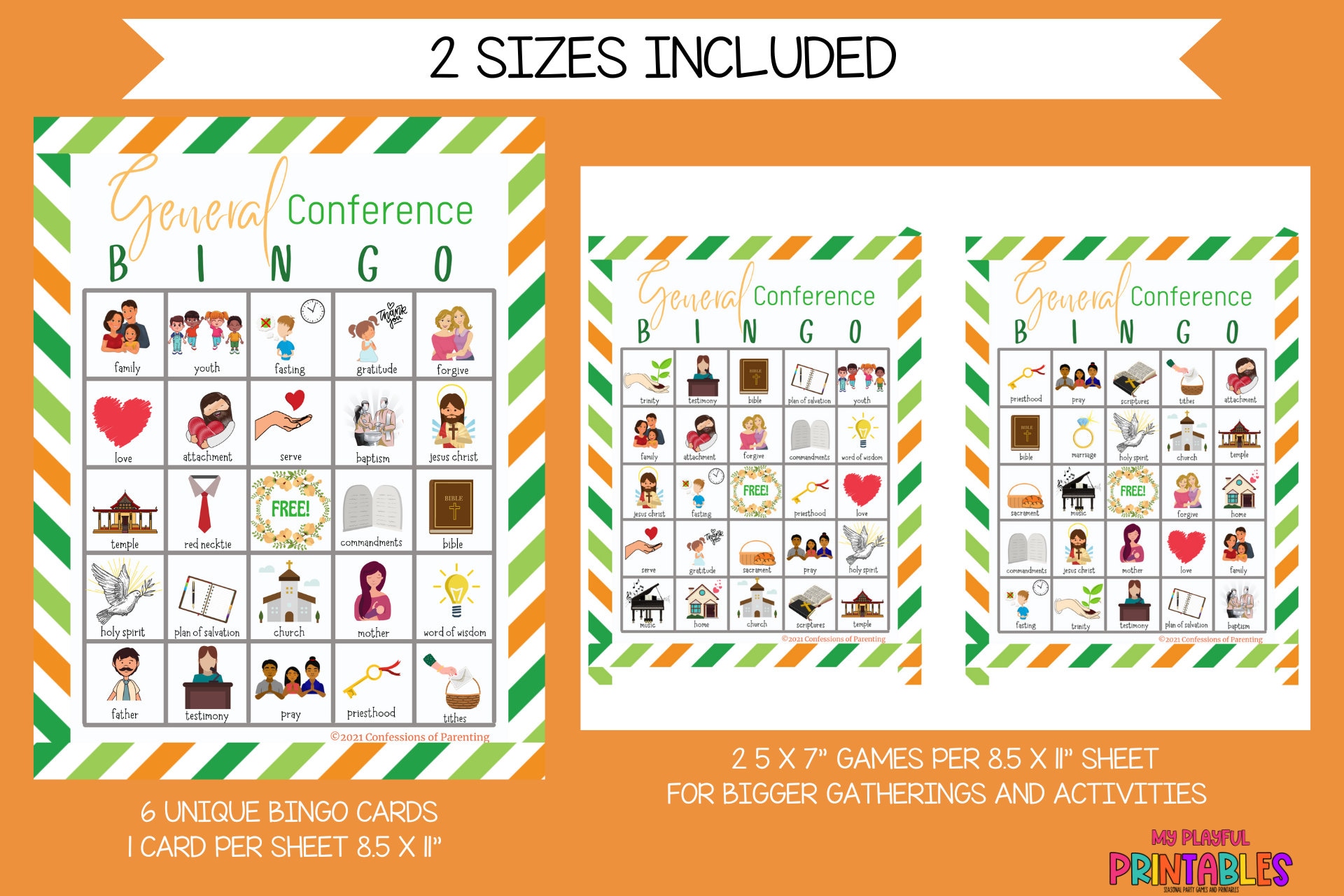 General Conference Bingo Bingo for Kids General Conference Themed Bingo ...