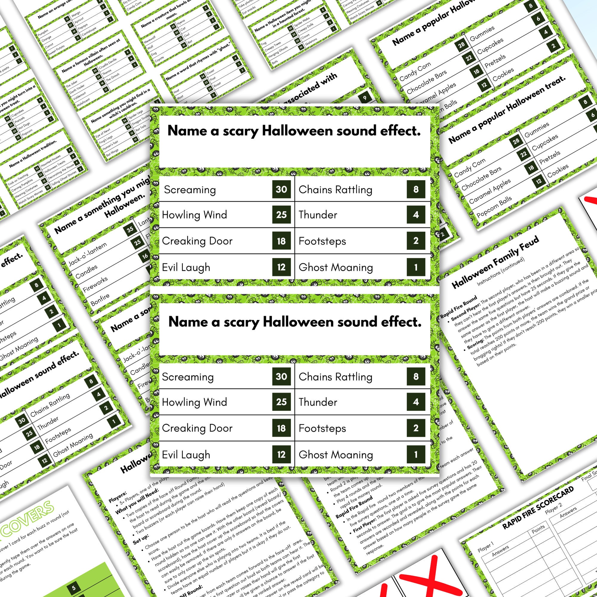 Halloween Family Feud Game Printable Halloween Game Halloween Party ...