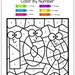 100 Days of School Color by Number, Coloring Guide for Kids, Coloring ...