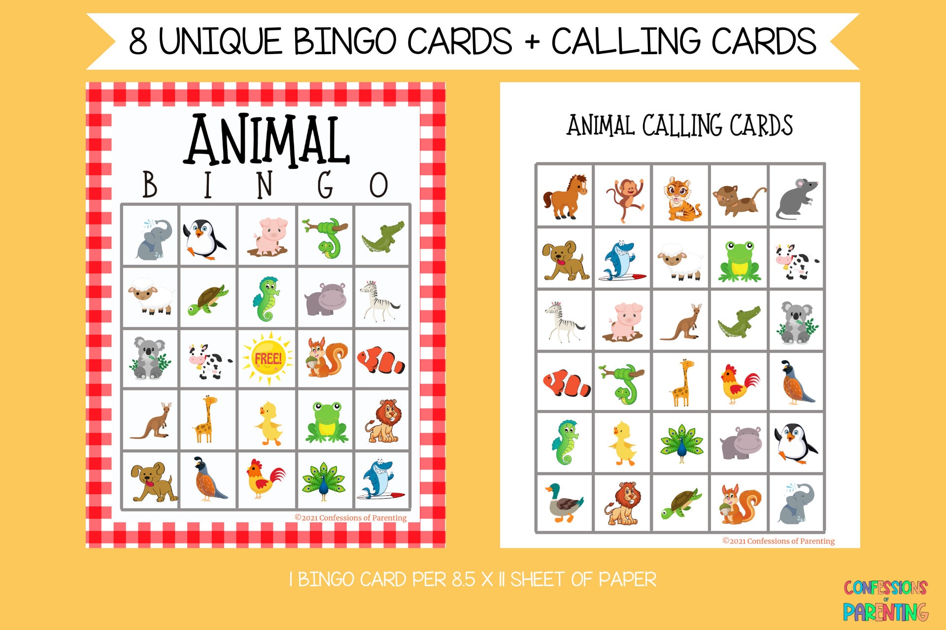 Animal Bingo Bingo for the Classroom Science Bingo Bingo for Kids Fun ...