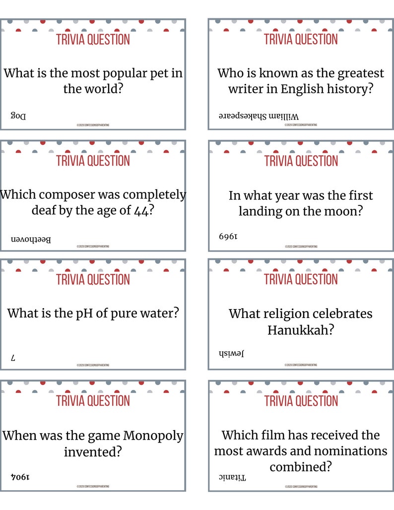 300 Trivia Questions | General Knowledge Trivia | Family Trivia Night ...