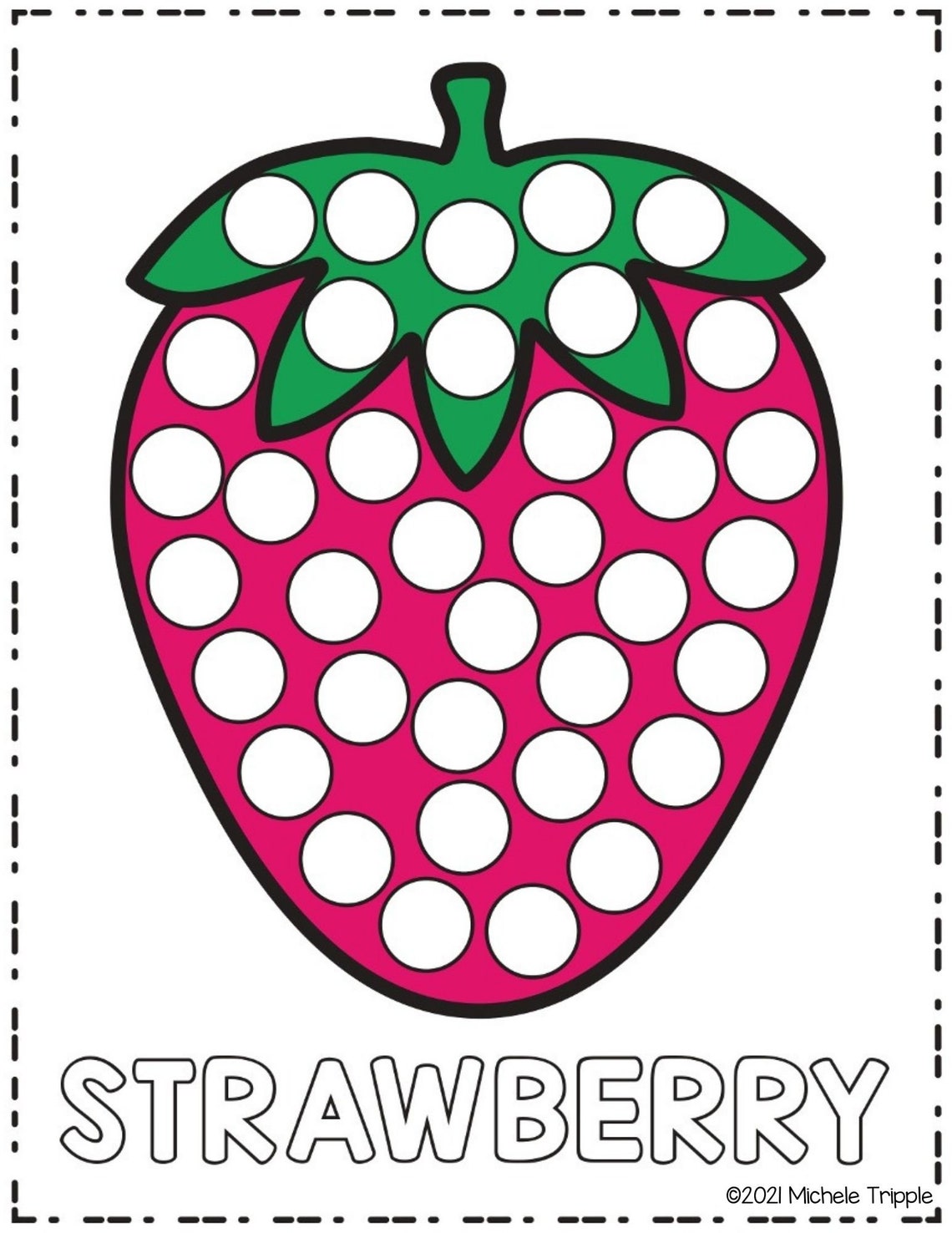 12 Fruit Do A Dot Printable | Do A Dot Fruit Printable | Printable Do-a ...