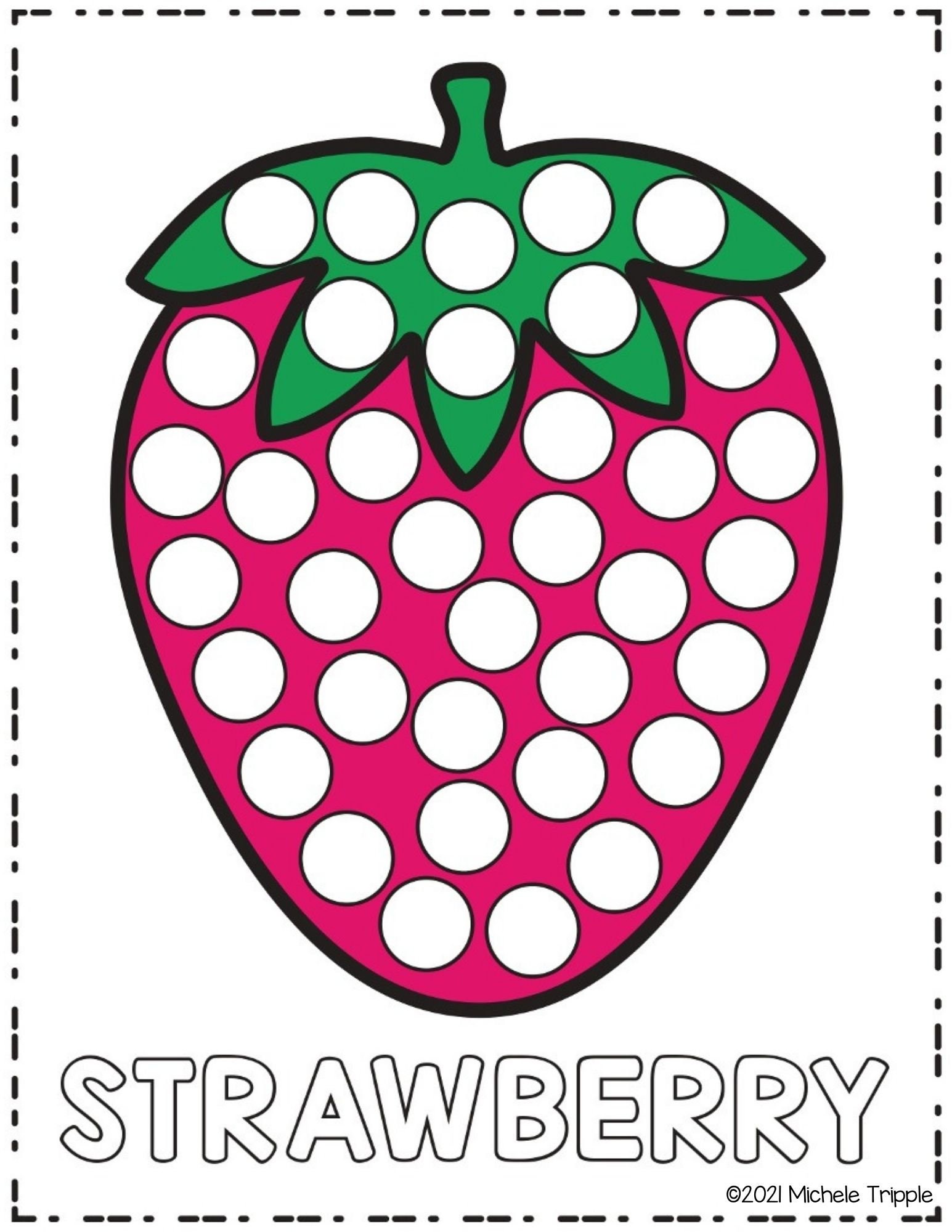 12 Fruit Do A Dot Printable | Do A Dot Fruit Printable | Printable Do-a ...