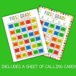 First Grade Sight Word Bingo | Sight Word Bingo for 1st Graders ...