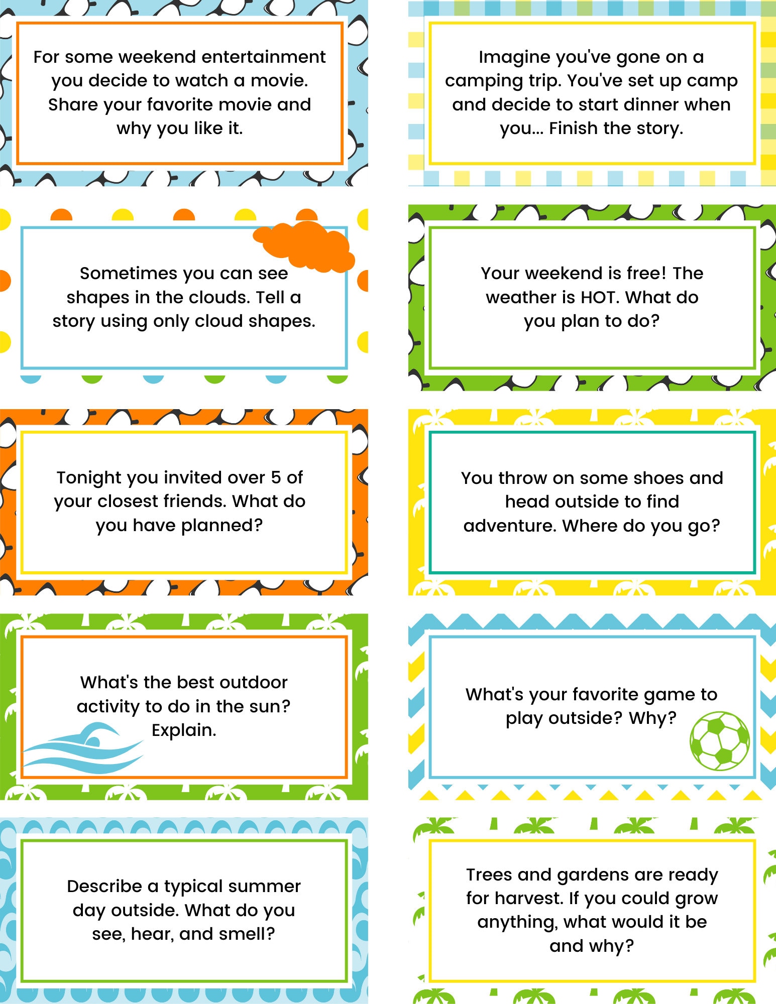 50 Summer Journal Prompts | Printable Summer Writing Prompts | Daily ...