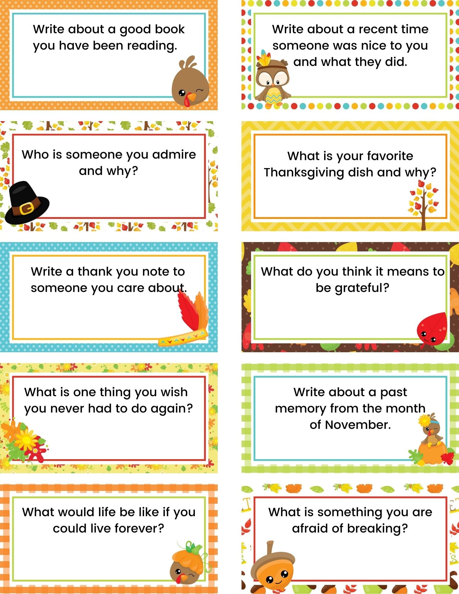 50 November Journal Prompts | Printable November Writing Prompts ...