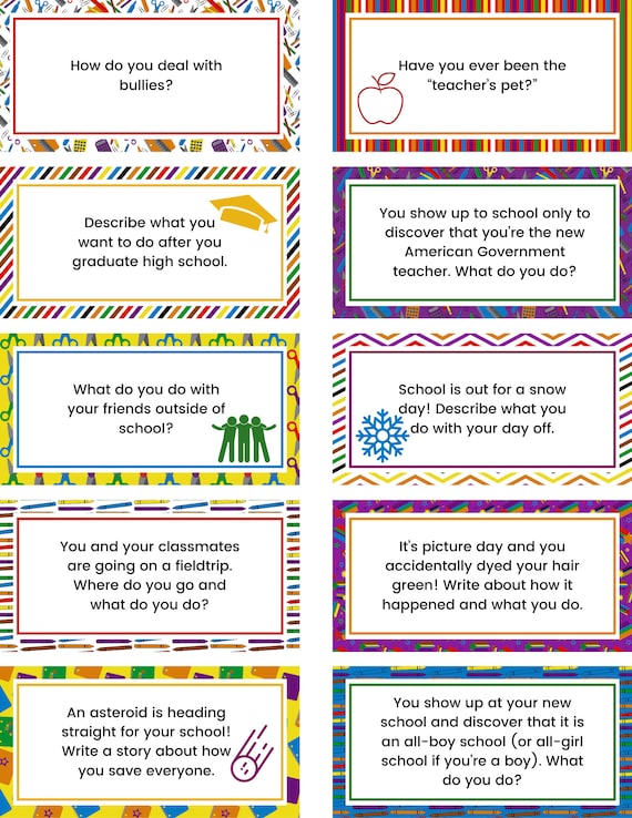 Writing Prompts For Middle School Boys