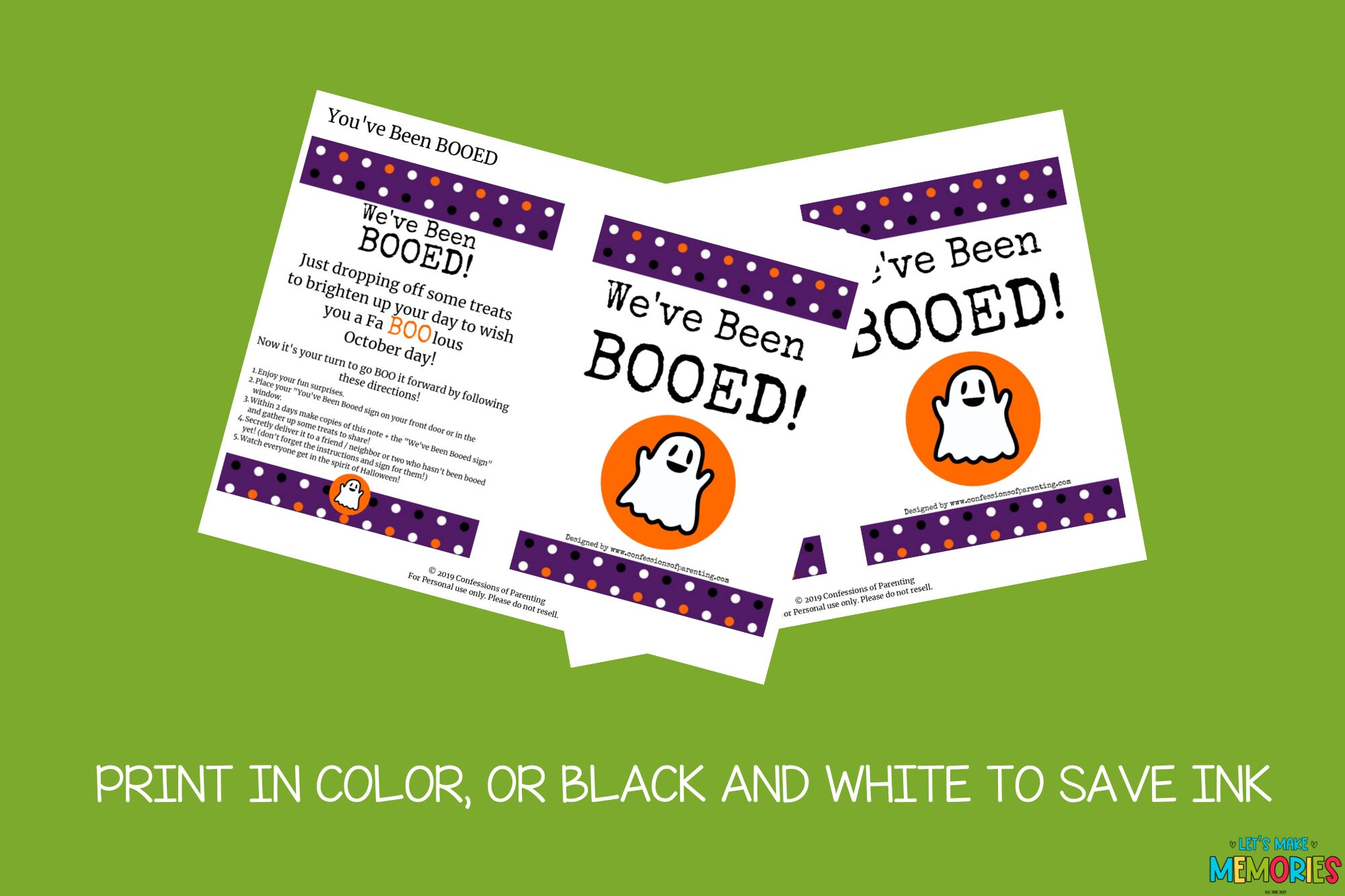 You've Been Boo-ed | Halloween Printable | Printable Halloween Surprise ...