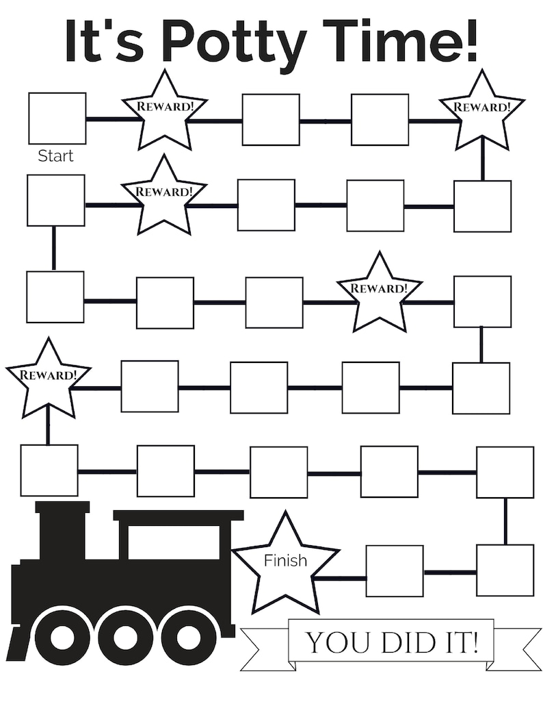 Potty Training Chart Train | Etsy