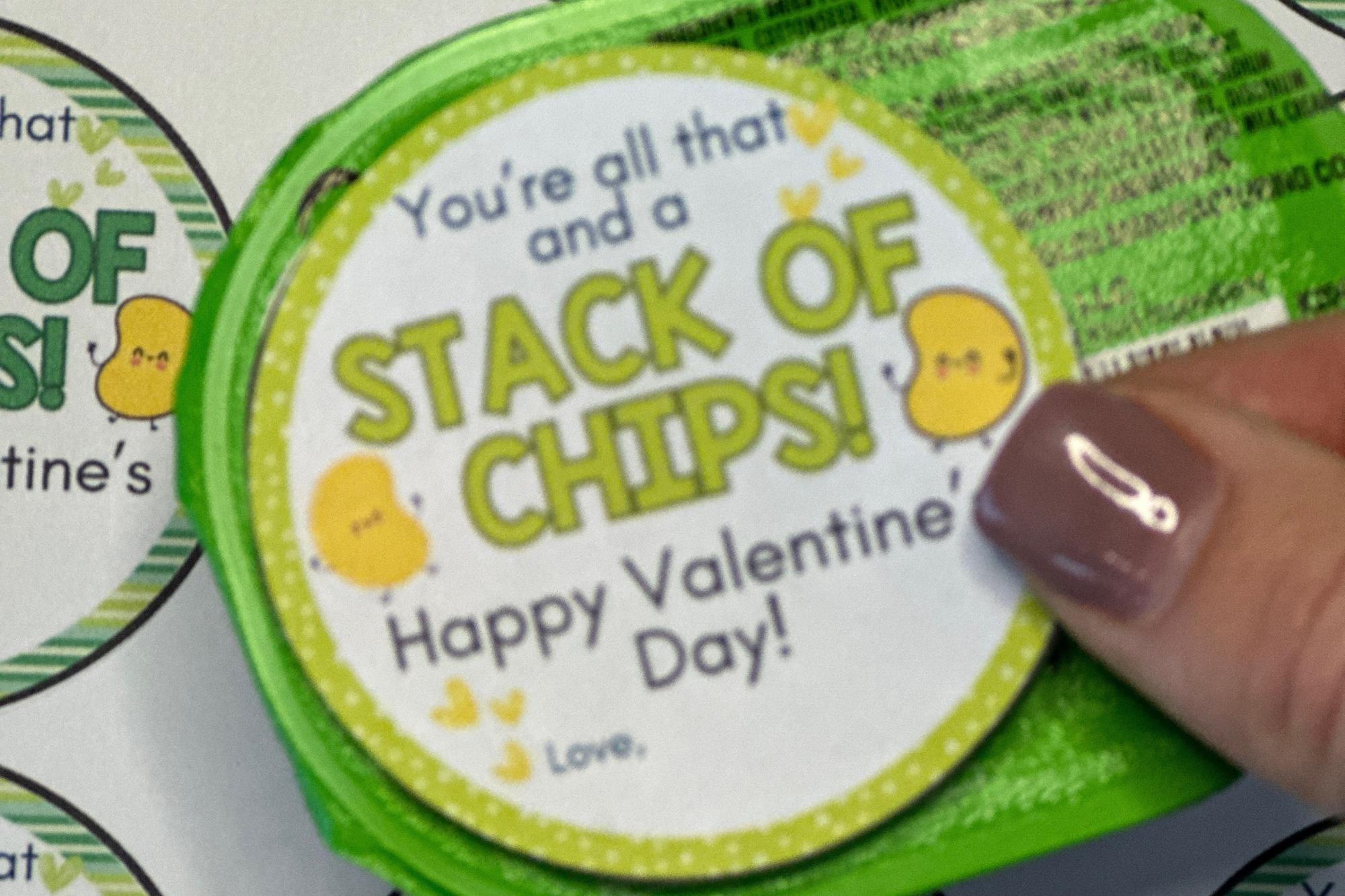 Editable "you're All That and a Stack of Chips" Valentine Labels ...