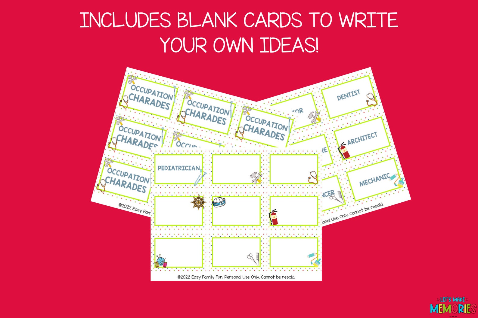 100 Occupation Charades | Occupation Charades for Kids | Job Charades ...