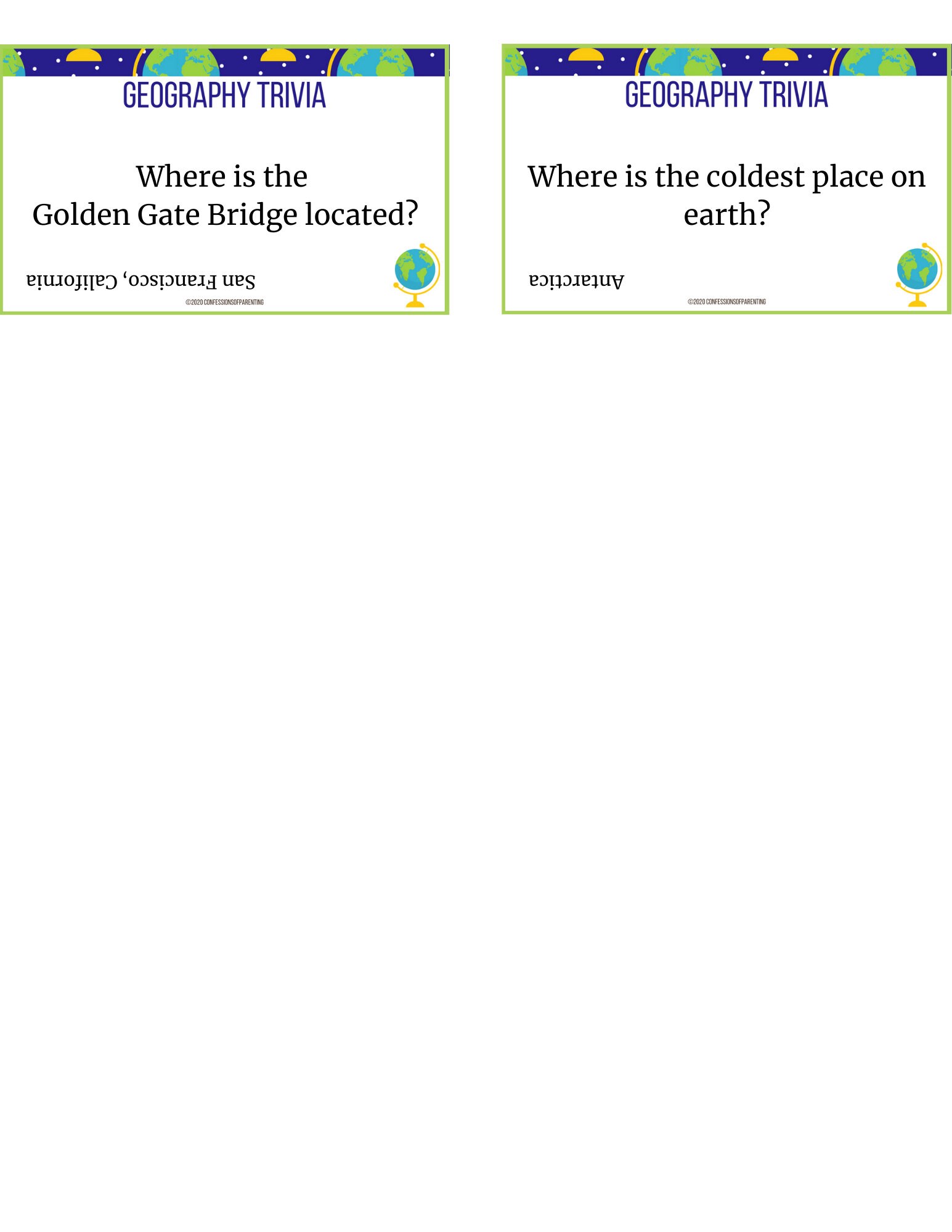 50 Geography Trivia Questions for Kids | Printable Geography Trivia ...