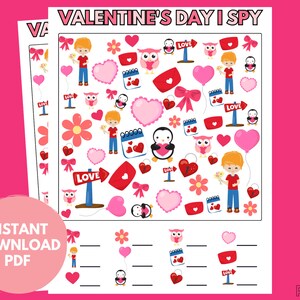 Valentine's Day I Spy Printable | I Spy Printable Game | Valentine's ...