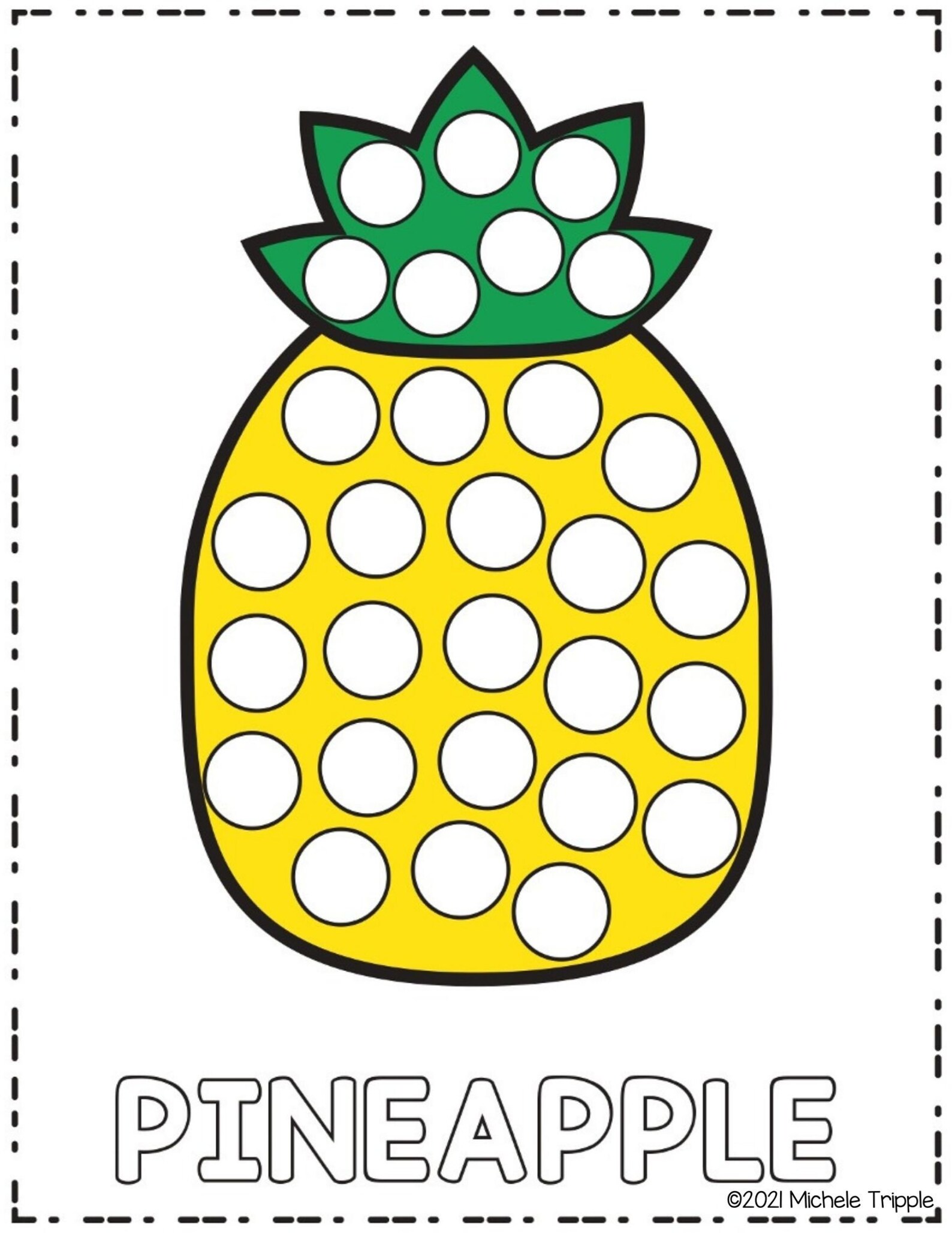 12 Fruit Do A Dot Printable | Do A Dot Fruit Printable | Printable Do-a ...