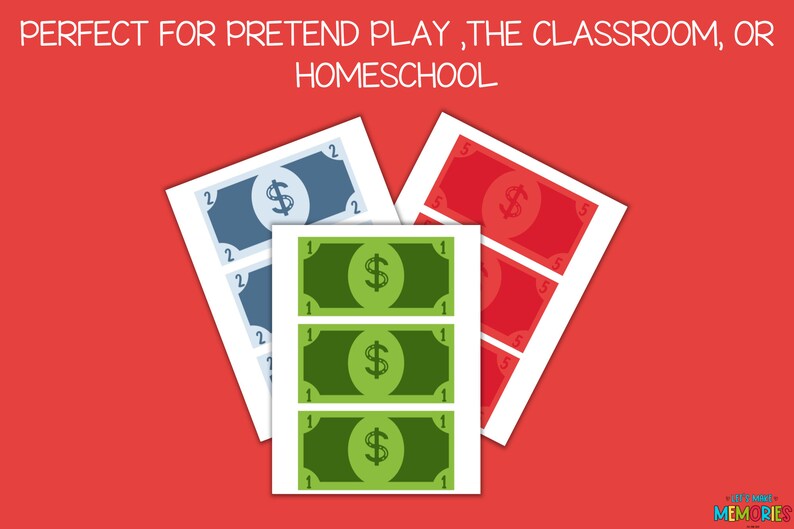 Pretend Money | Printable Pretend Money | Pretend Play Props ...