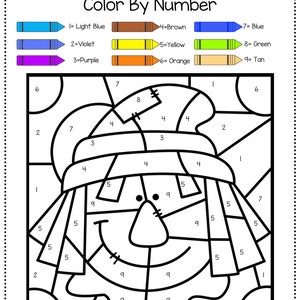 6 Fall Color by Number| Printable Fall Color by Number |color by Number ...