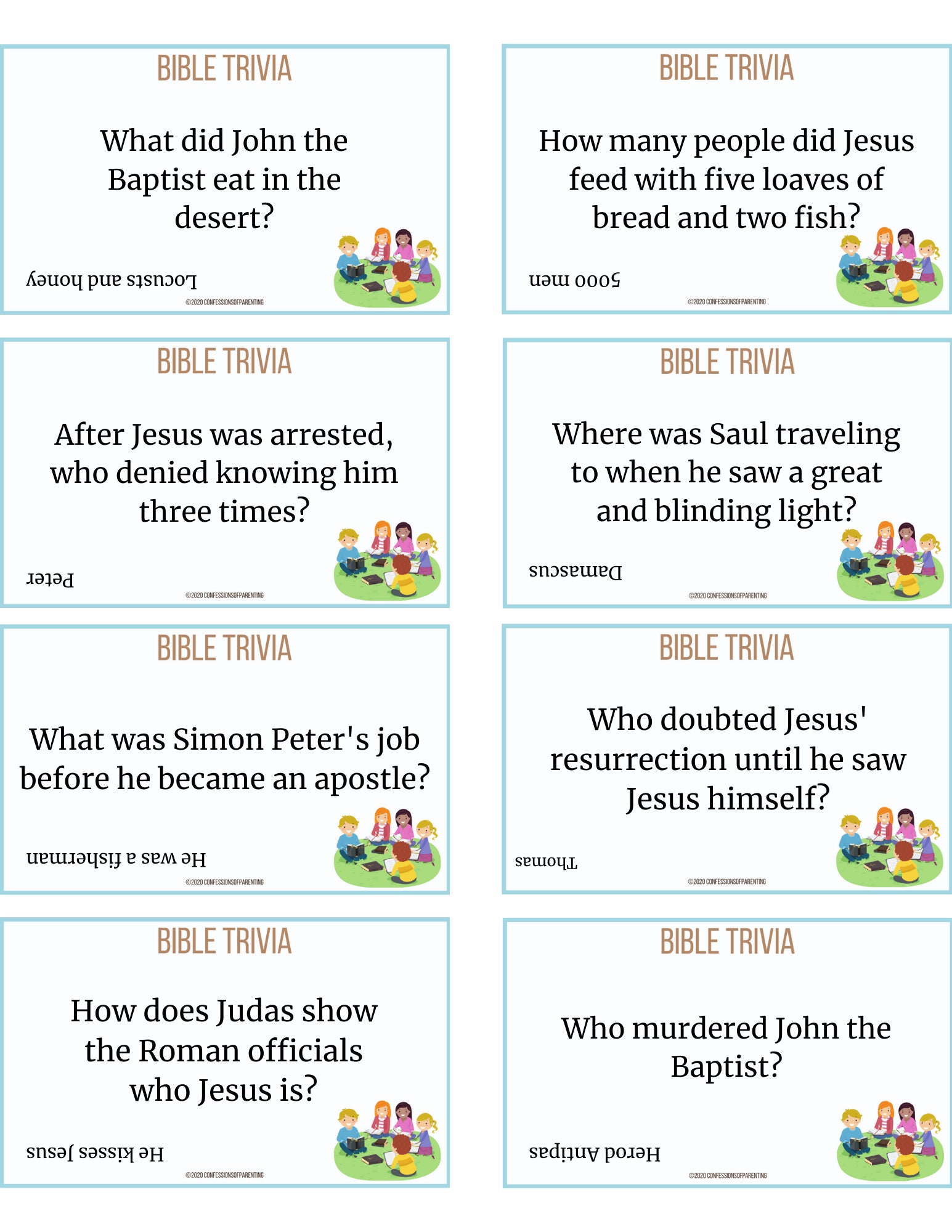 50+ Bible Trivia Questions| Printable Bible Trivia | Bible Quiz Game ...
