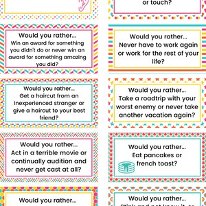 50 Would You Rather Journal Prompts| Printable Would You Rather Writing ...