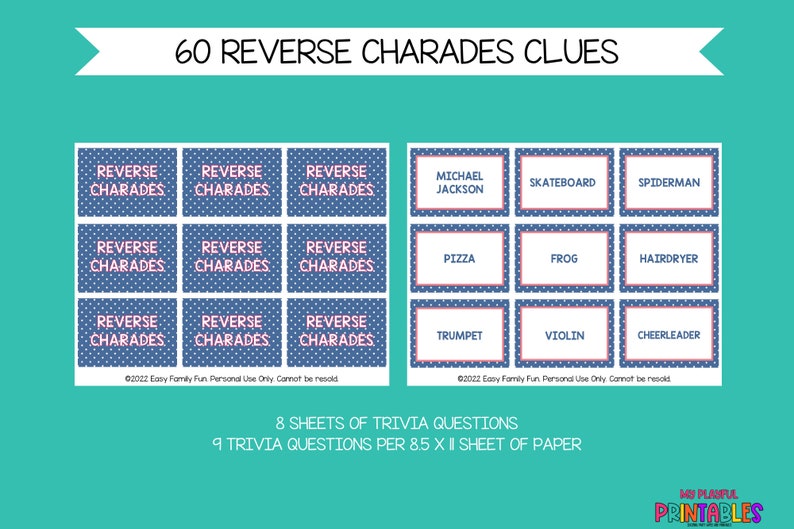 Reverse Charades | Charades Games | Charades for Family | Family Fun ...