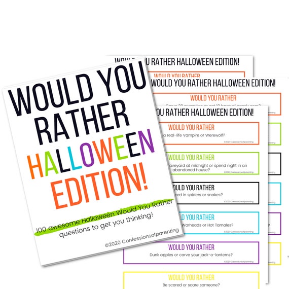 100 Halloween Would You Rather Questions | Etsy