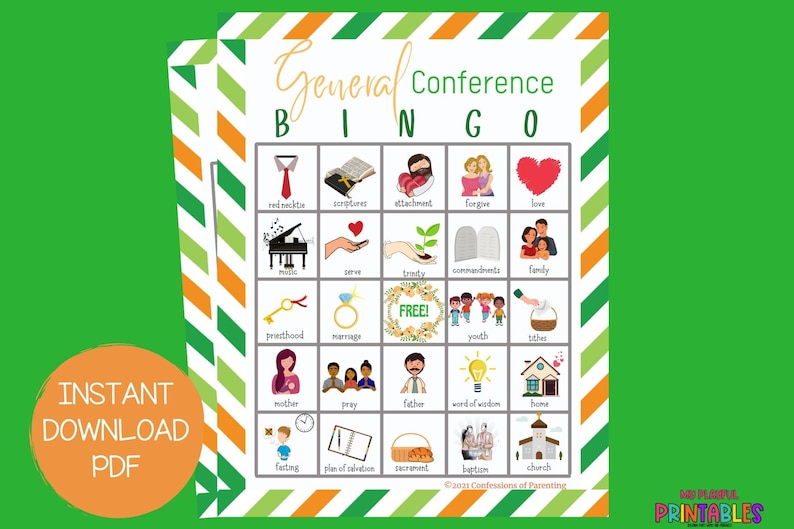 General Conference Bingo | Printable General Conference Bingo | LDS ...