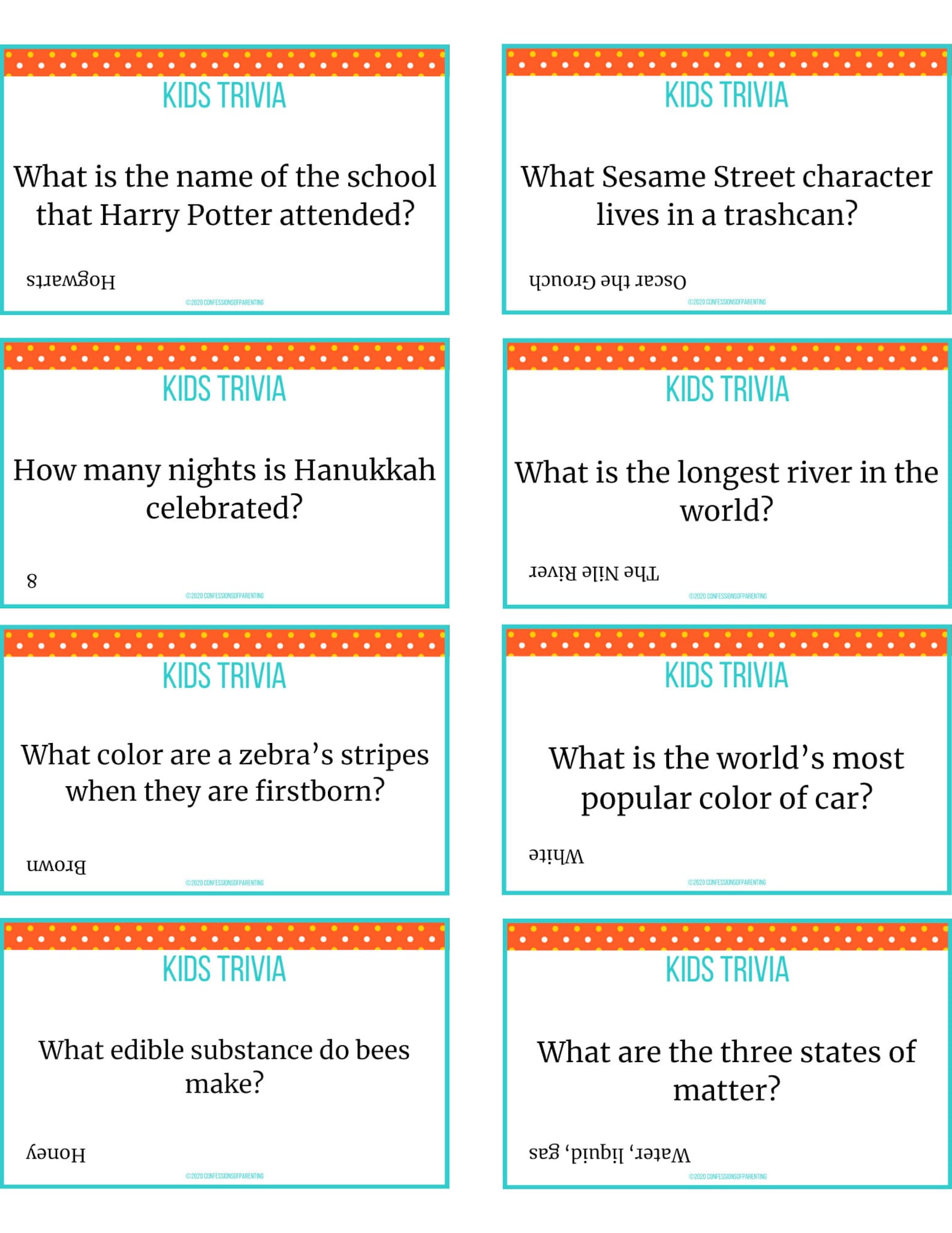300+ Trivia Questions for Kids| Kids Trivia Game | Printable Trivia for ...