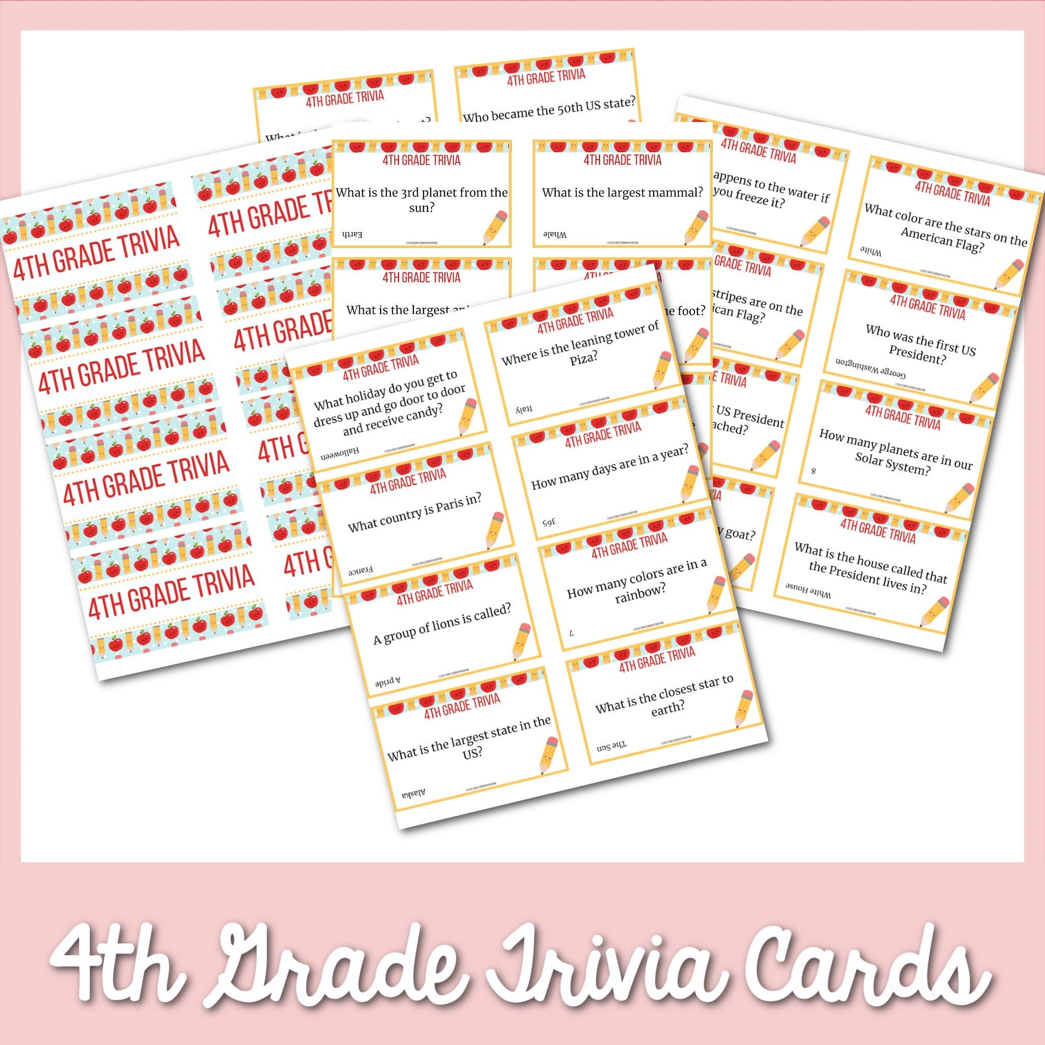 50 4th Grade Trivia Questions | Printable 4th Grade Trivia ...